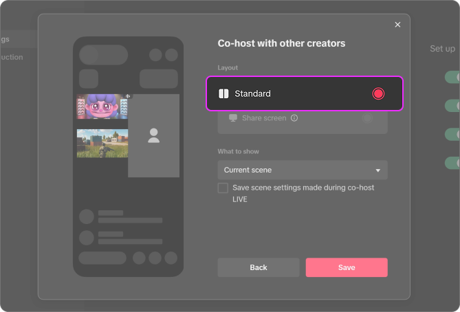 Game together with new co-host layouts | LIVE Studio Help Center