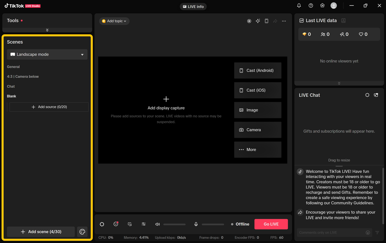 What's a scene? | LIVE Studio Help Center
