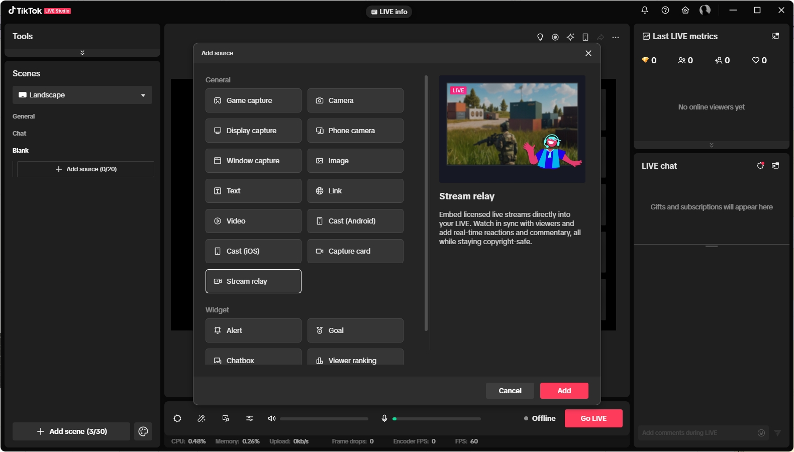 Embed livestreams into your LIVE with stream relay source | LIVE Studio ...
