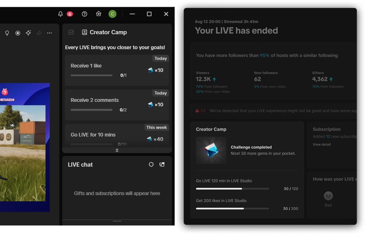 Join Creator Camp for rewards and guided growth | LIVE Studio Help Center