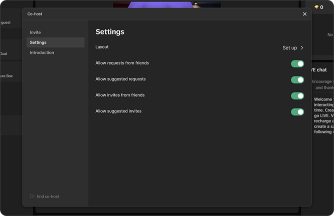 Game together with new co-host layouts | LIVE Studio Help Center