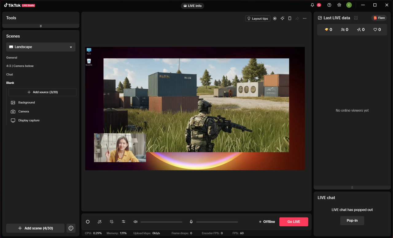 Add a capture source to share your computer screen | LIVE Studio Help Center